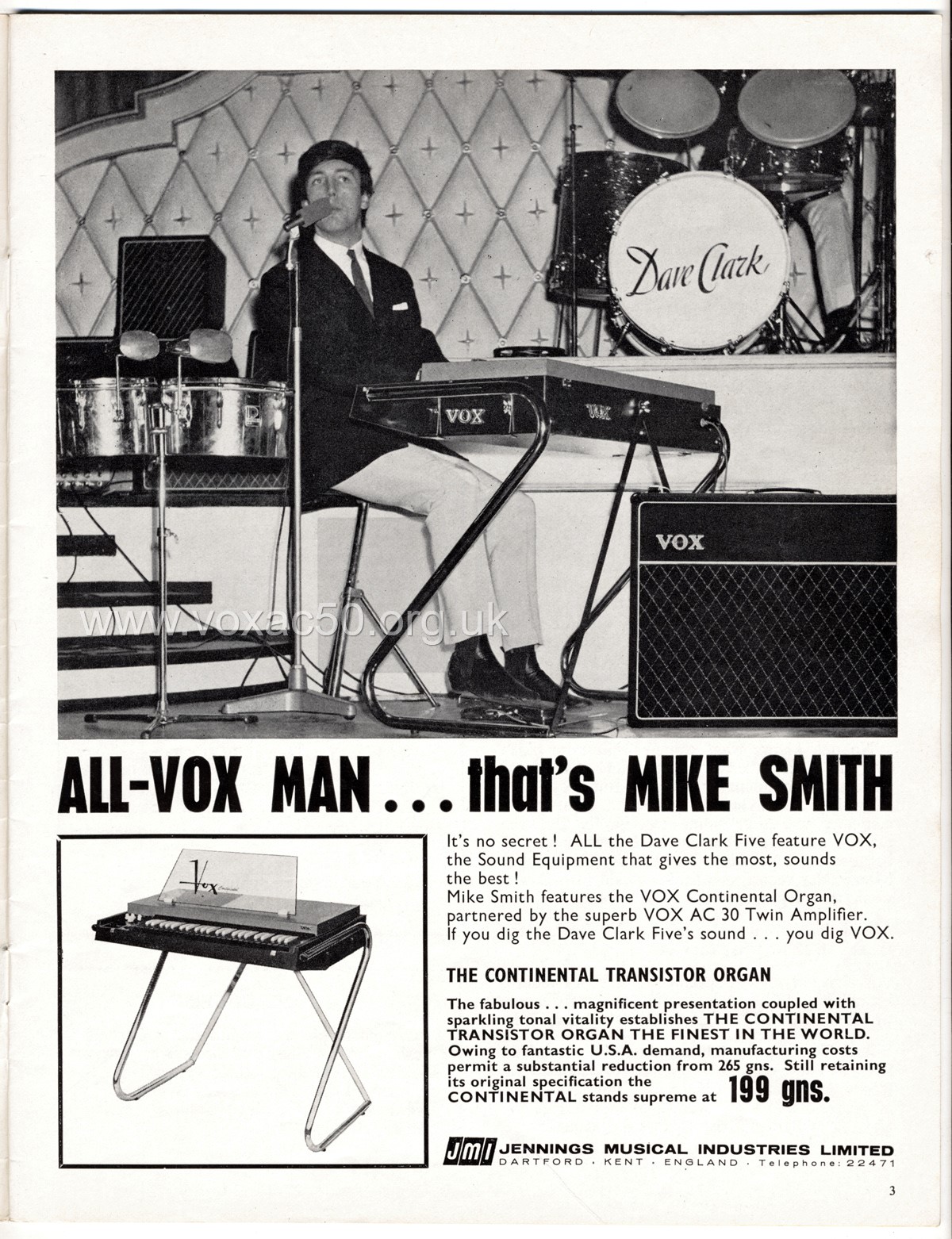 Vox adverts in Beat Instrumental magazine 1965