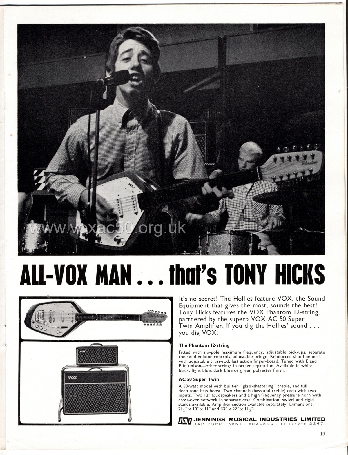 Vox adverts in Beat Instrumental magazine 1965